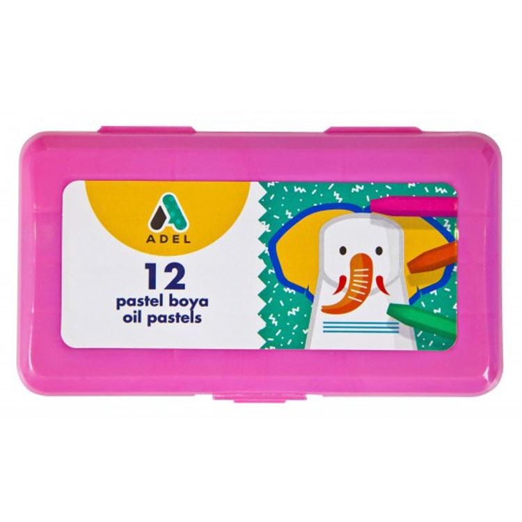 Adel Pastel Boya Plastik Kutu 12 Renk