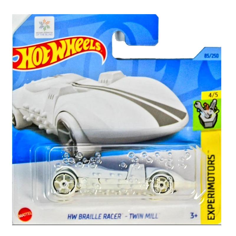 Hot Wheels 2023 Experimotors 4/5 Hw Braille Racer - Twin Mill