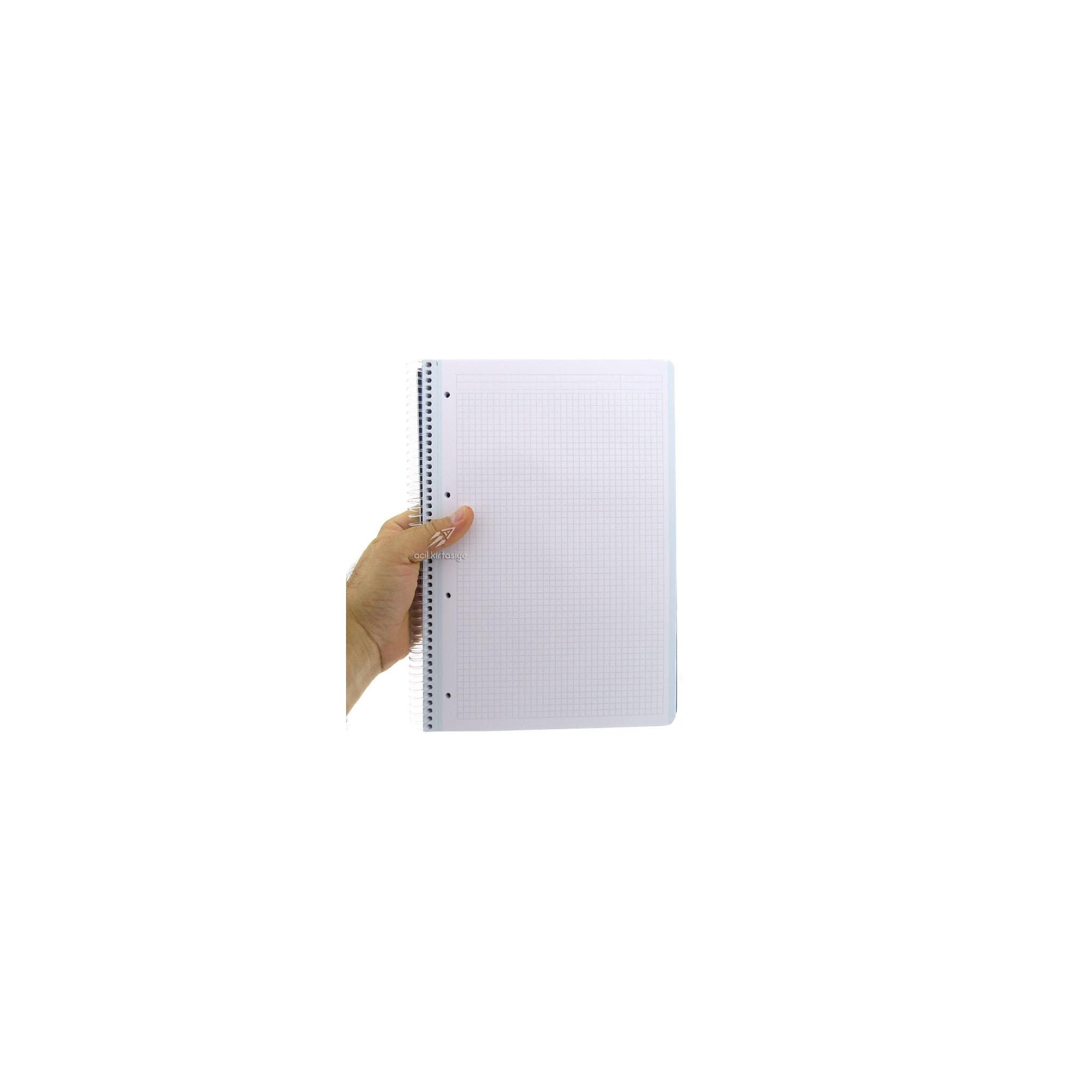 Gipta The Book Spiralli A4 100 Yaprak Kareli Pastel Gri